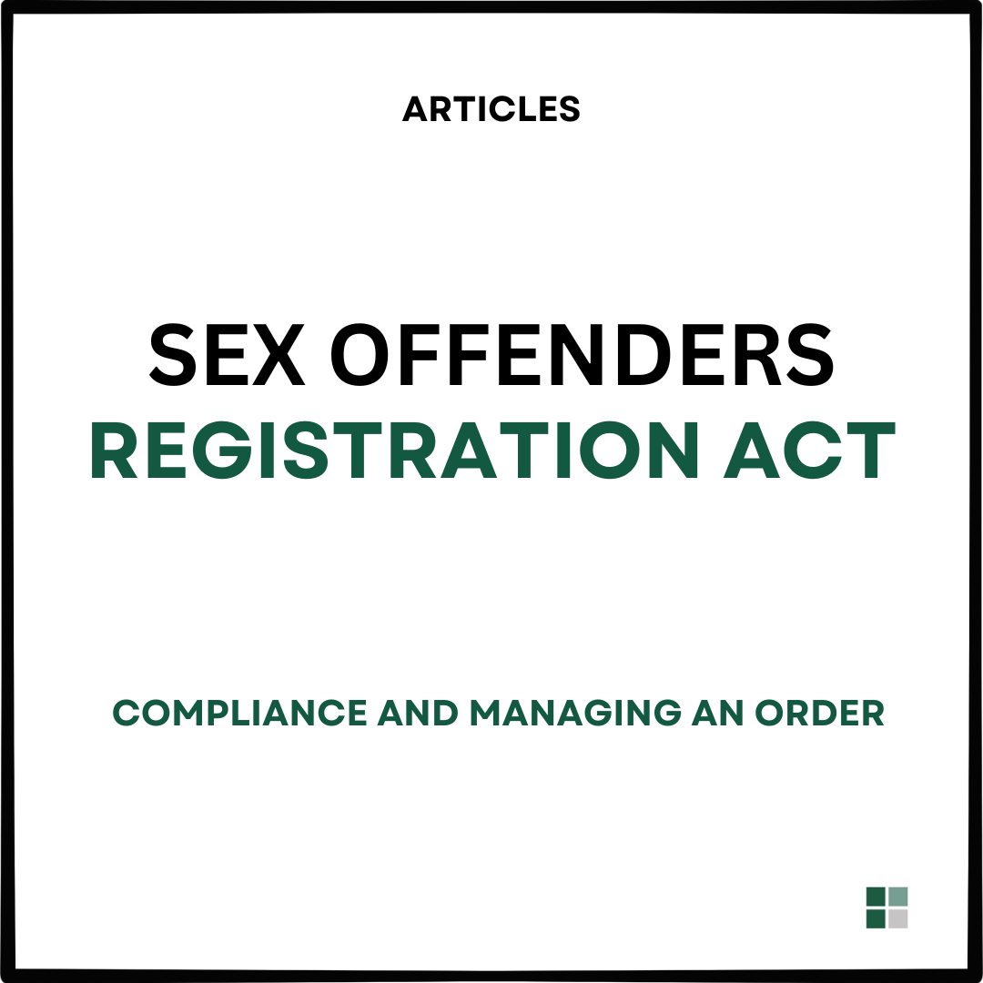 Guide To The Sex Offenders Registration Act In Victoria Emma Turnbull